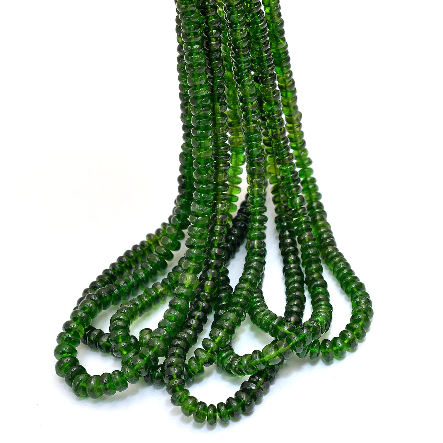 Natural Chrome Diopside Gemstone 4mm-5mm Rondelle Beads AAA - Etsy UK