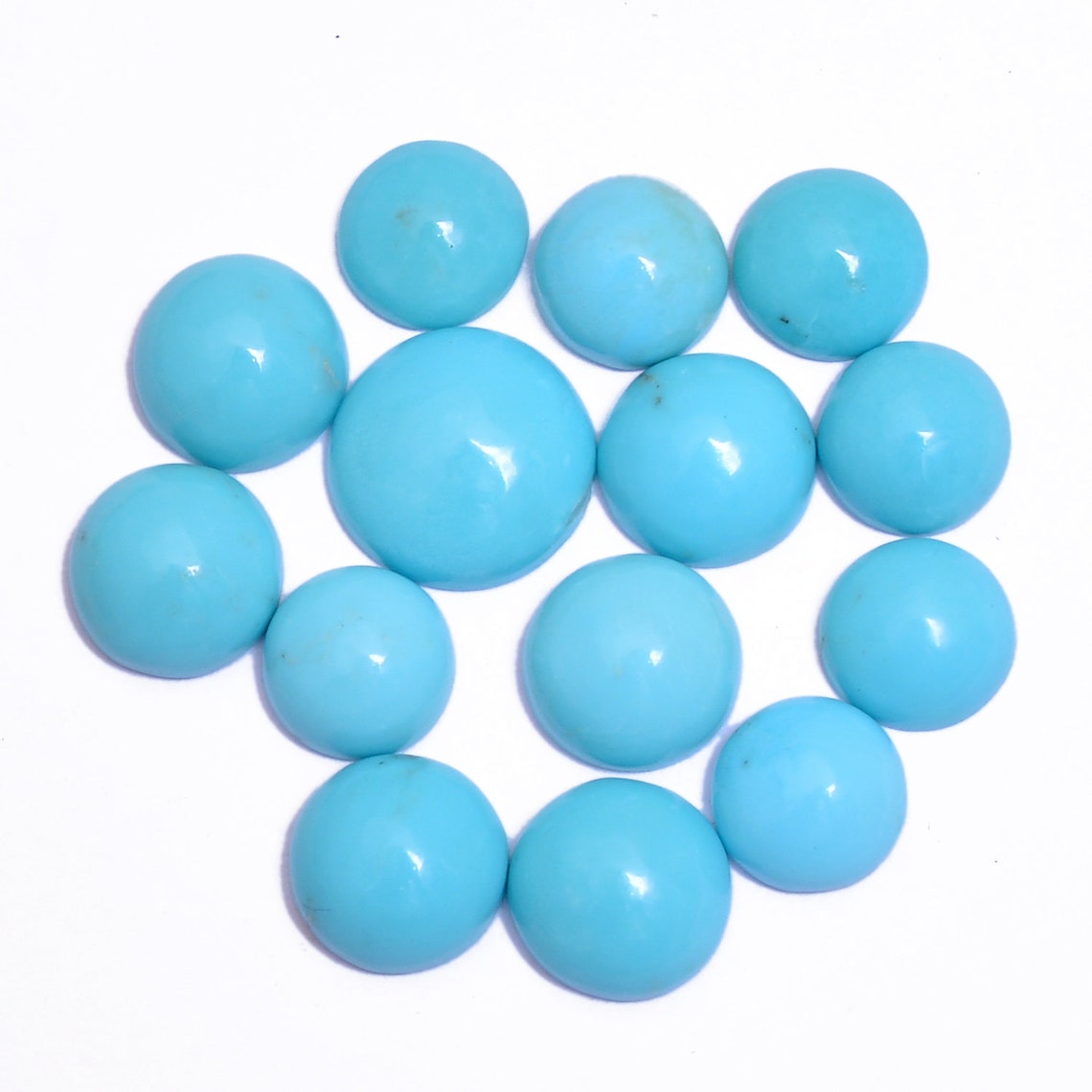 AAA Turquoise Round 8mm 9mm 10mm Smooth Cabochon Natural - Etsy