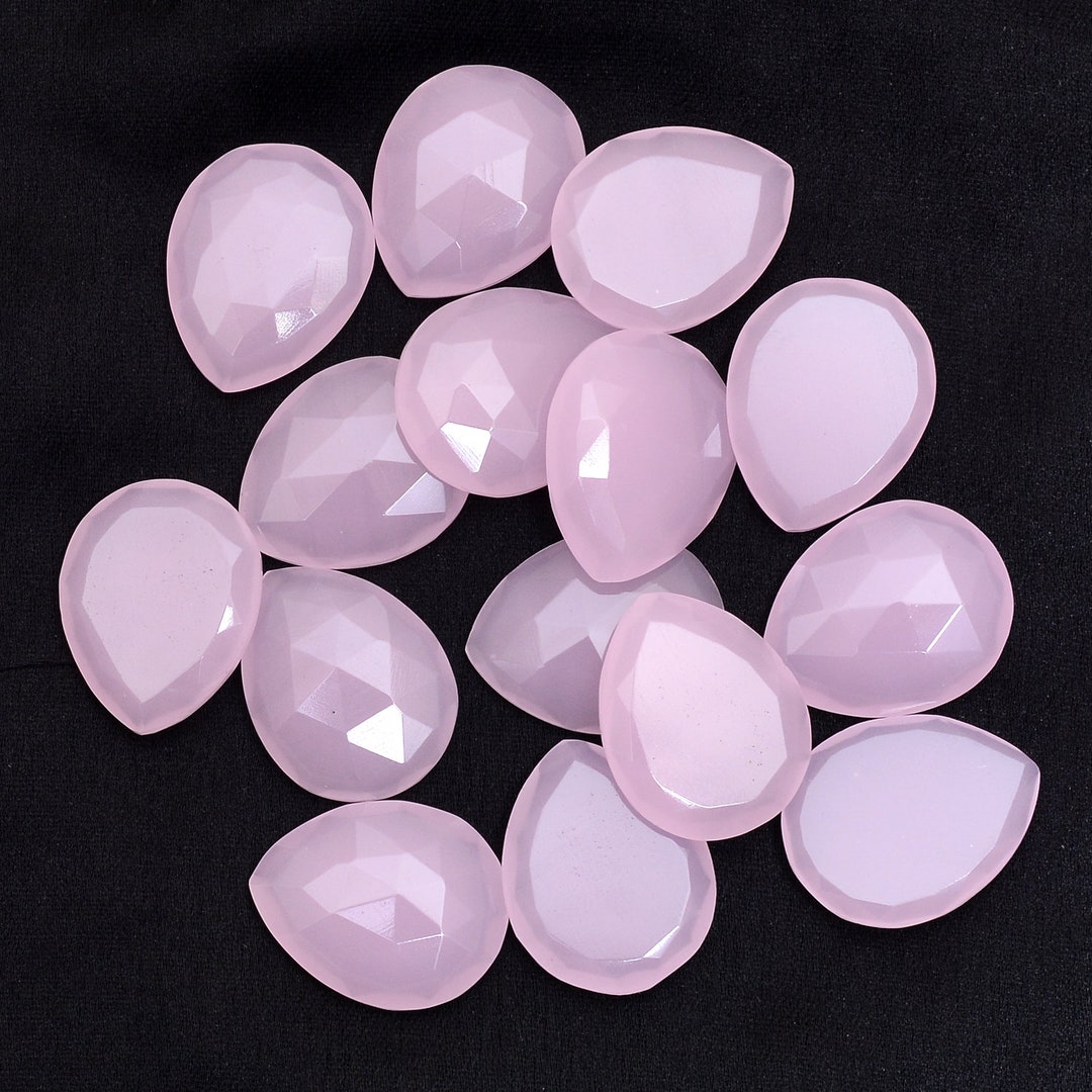 Rose Quartz Gemstone Colored Quartz 16x20mm Pear Rosecut Faceted ...