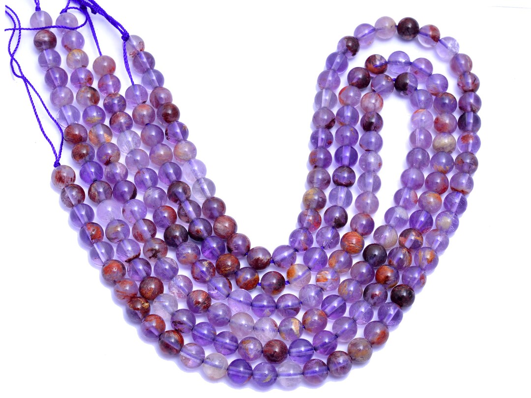 Natural Super Seven Gemstone Smooth 6mm Round Beads Super - Etsy