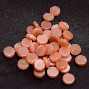 Peach Moonstone Gemstone Round Loose Smooth Coins | Natural AAA+ ...