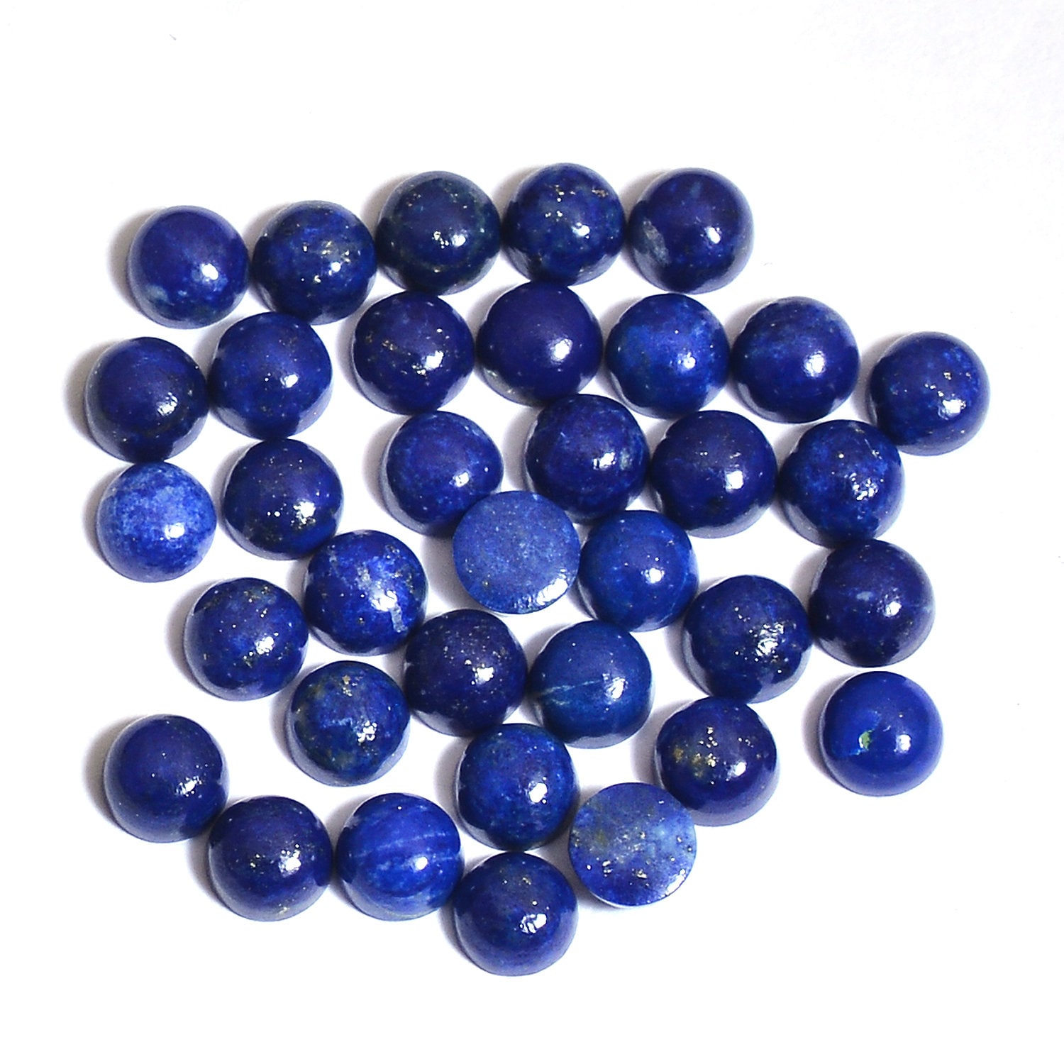 Lapis Lazuli Gemstone 6mm Round Smooth Cabochon Lot | AAA+ Blue Lapis ...