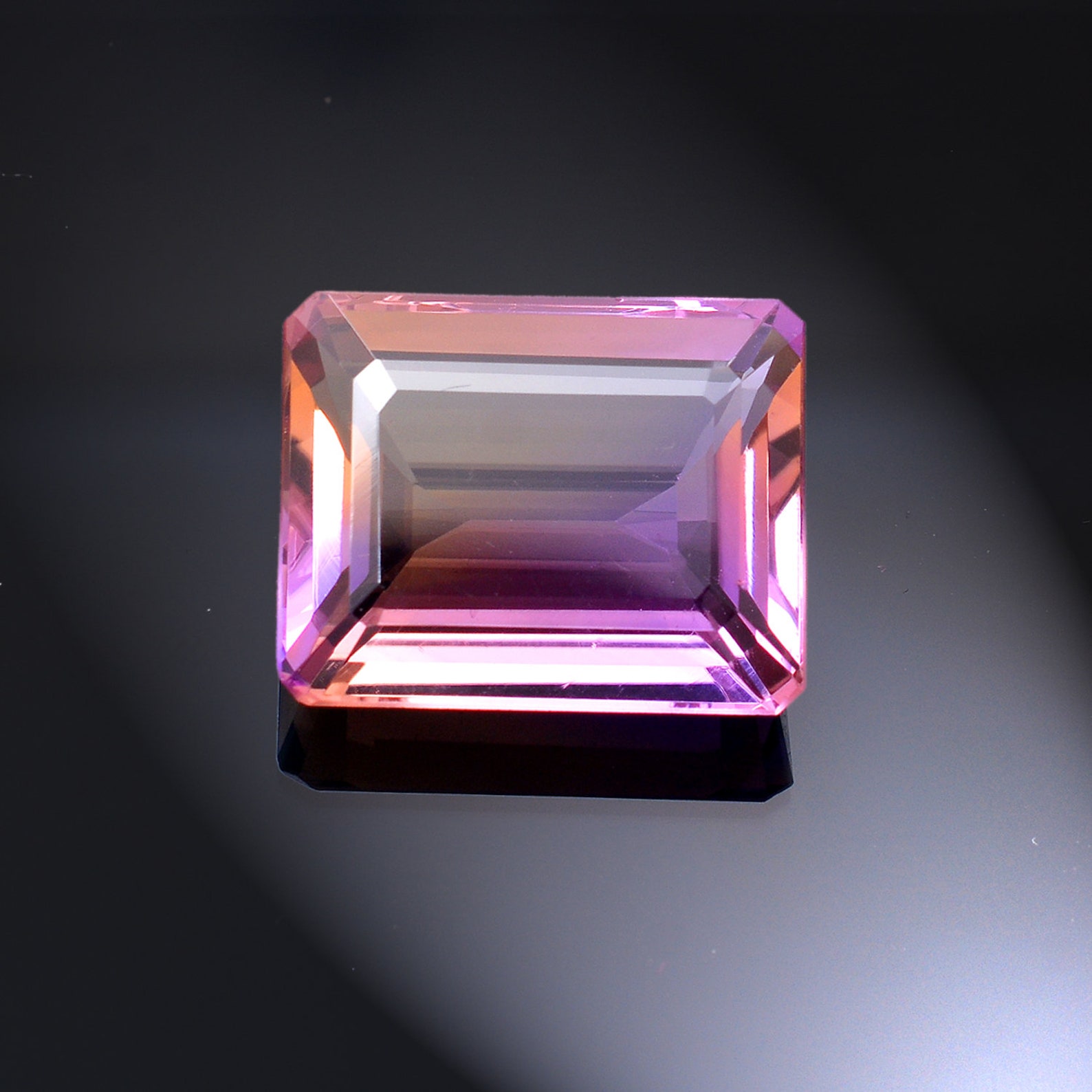 Natural AAA+ Ametrine Gemstone 15x18mm Octagon Cut Stone | Bi-color ...