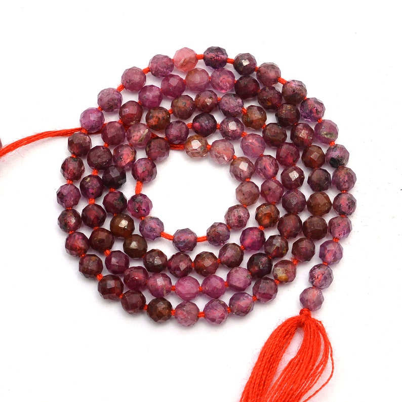 Natural AAA Burma Ruby 3mm-4mm Faceted Round Beads Multi - Etsy