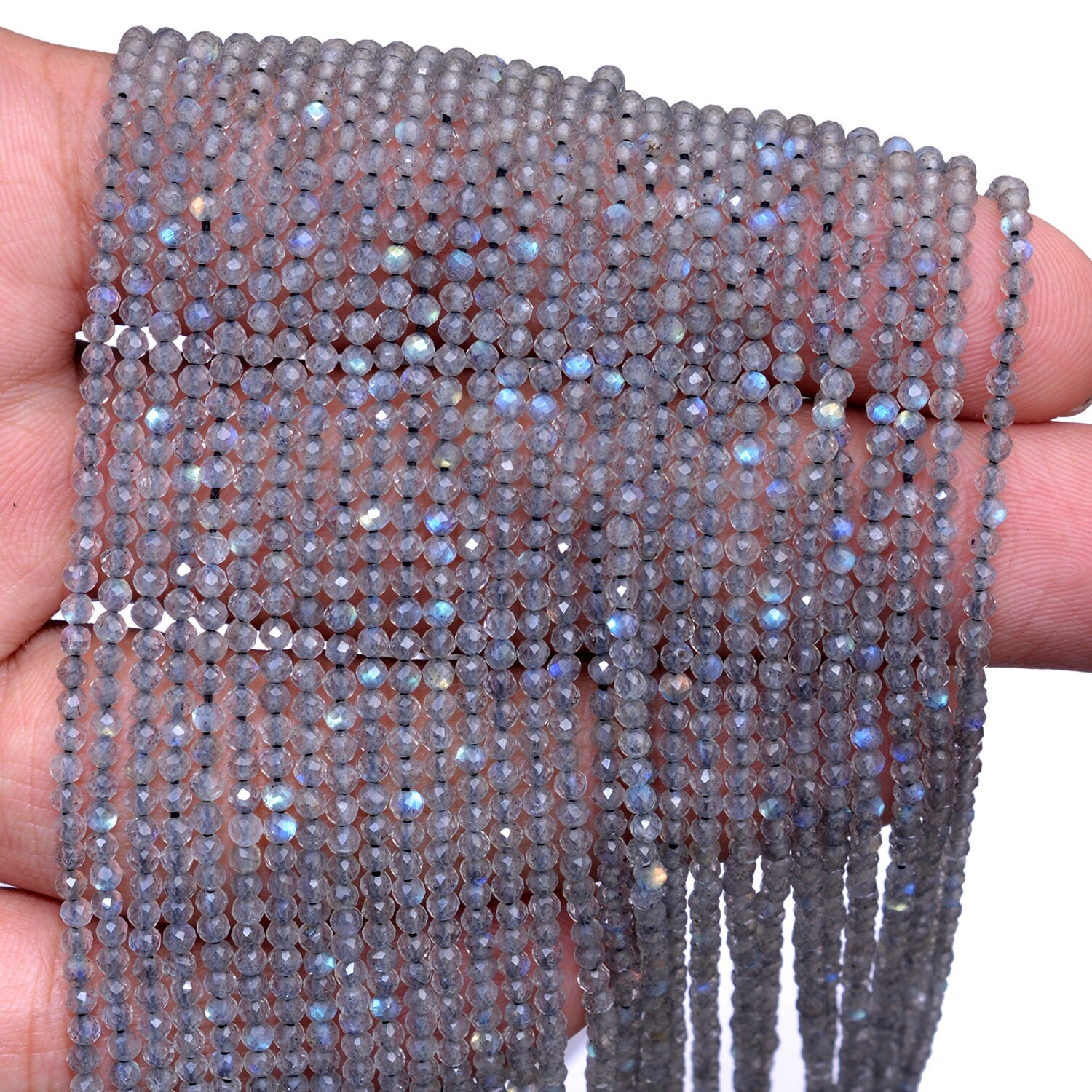 AAA Natural Labradorite Blue Fire 2mm-3mm Micro Faceted Beads | Etsy