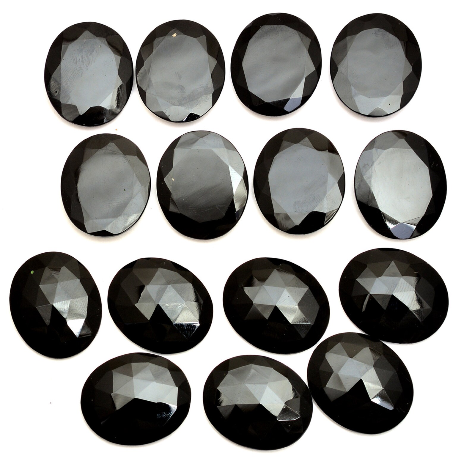Black Spinel Gemstone Loose Color Quartz Oval Rosecut 25x30mm | Etsy