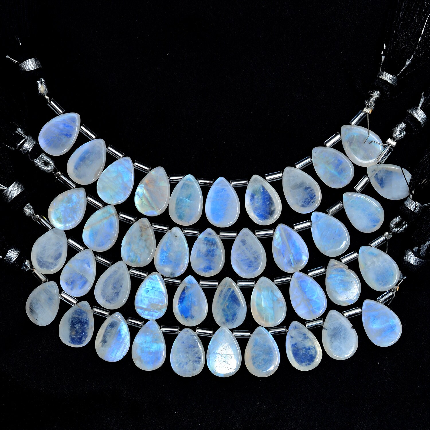 White Rainbow Blue Fire Moonstone 9x13mm Pear Cabochon Smooth - Etsy