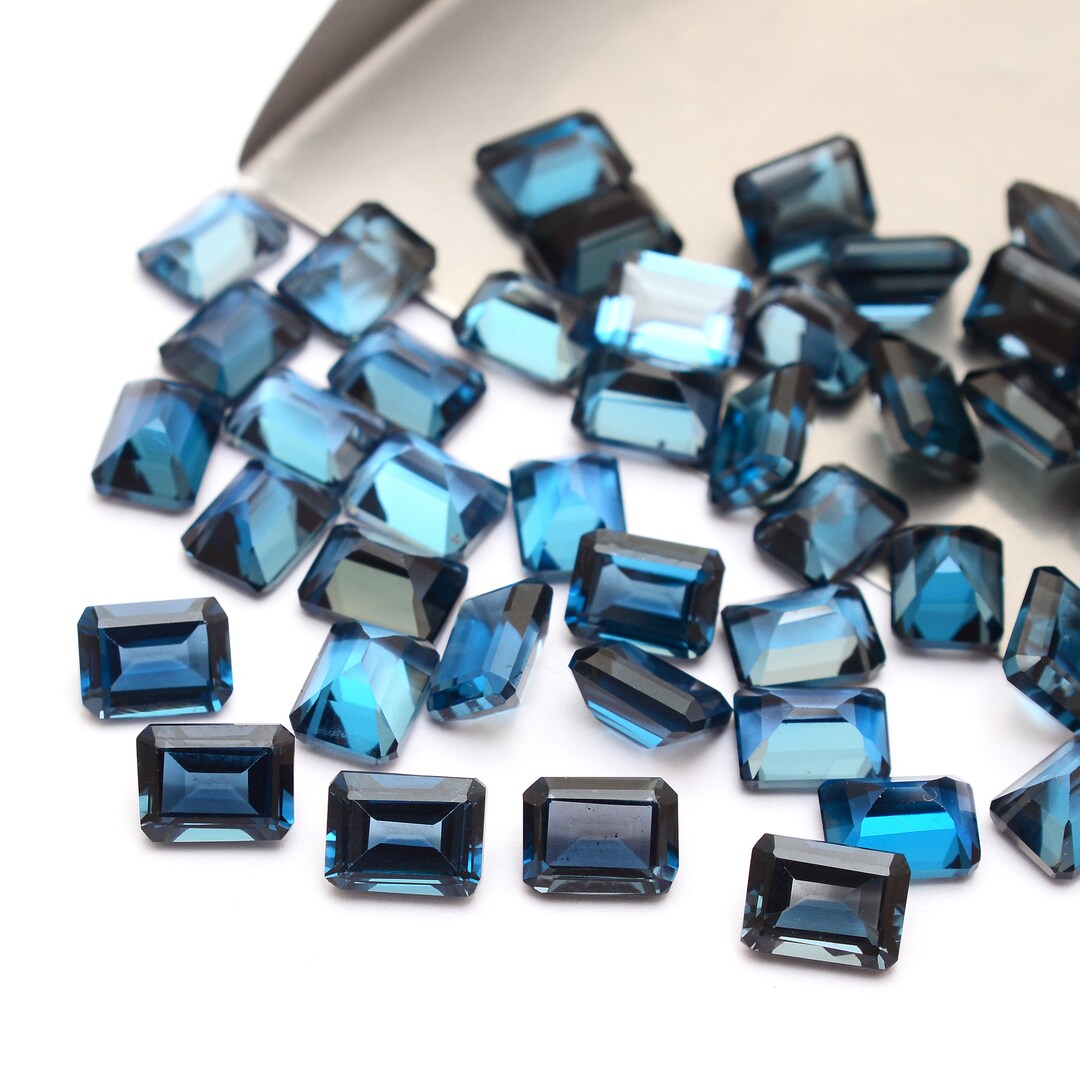 AAA London Blue Topaz Octagon Cut Stone 6x8mm Octo Faceted - Etsy