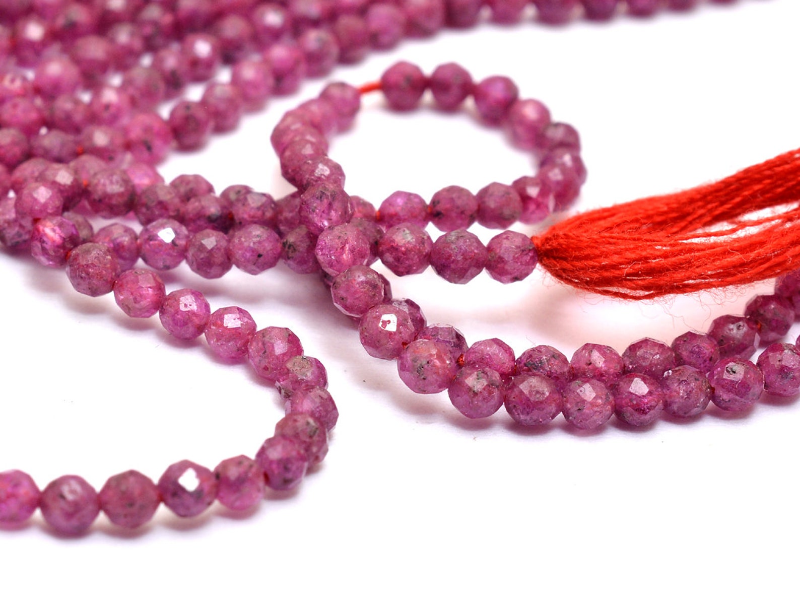 Natural Ruby 2mm-2.5mm Micro Faceted Beads 13inch Strand AAA Ruby ...