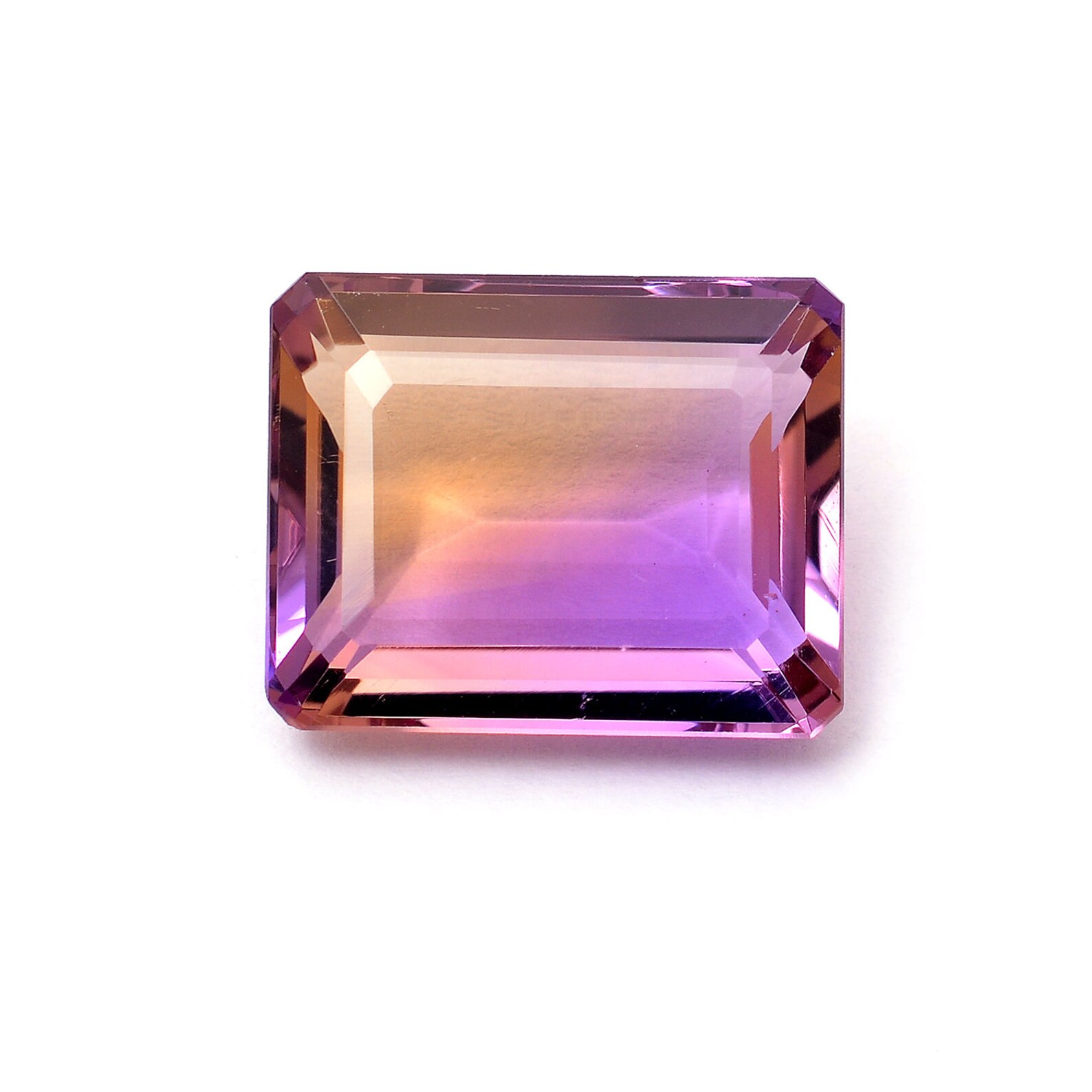 Natural AAA+ Ametrine Gemstone 15x18mm Octagon Cut Stone | Bi-color ...