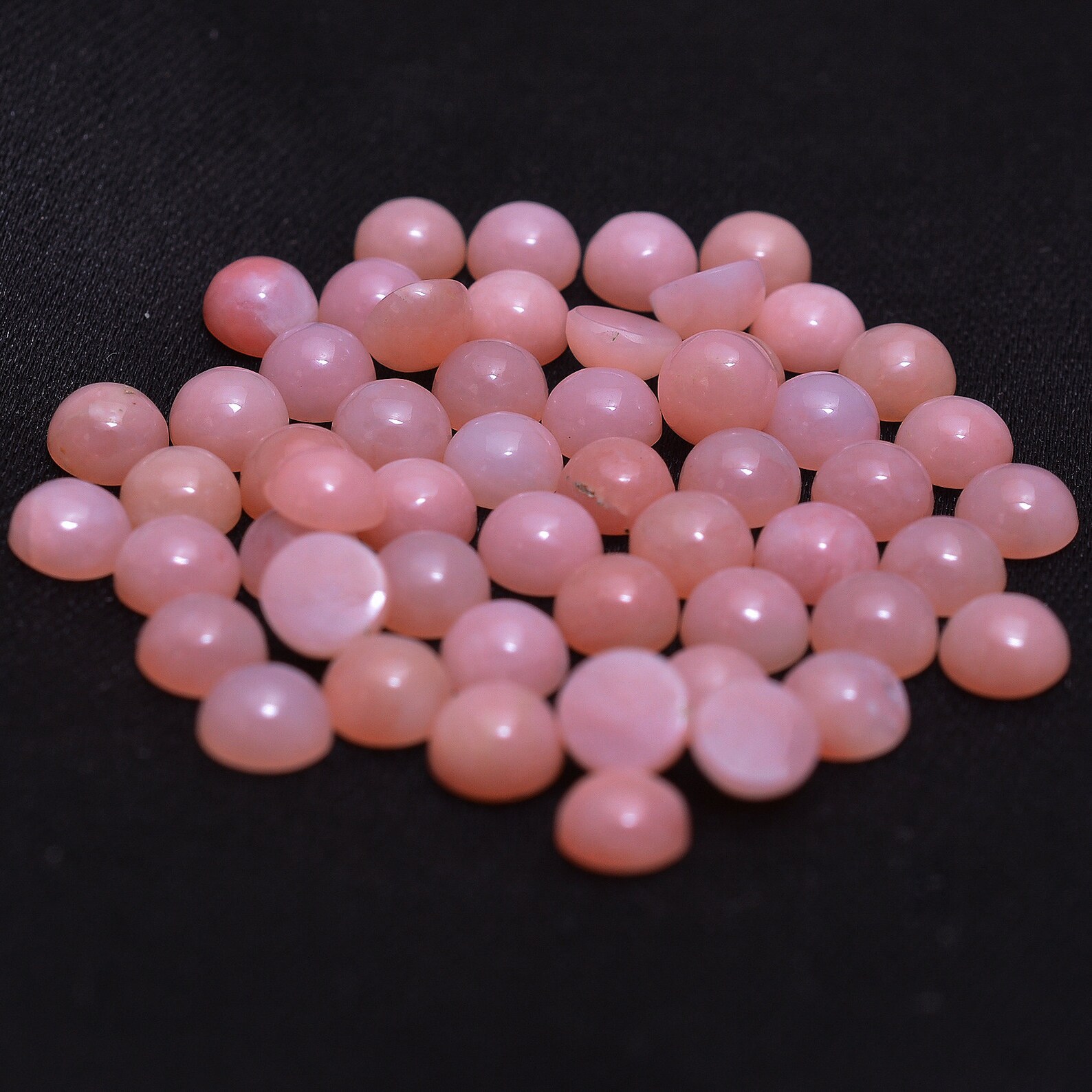 AAA Pink Opal Gemstone 5mm Round Smooth Cabochon Pink Opal | Etsy