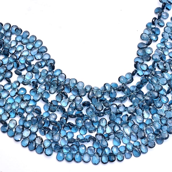 Blue Topaz Briolette - Etsy