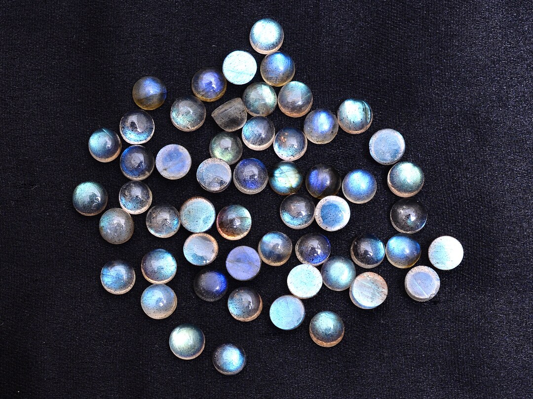 AAA Labradorite Blue Fire Moonstone 2mm, 2.5mm, 3mm Round Cabochon ...