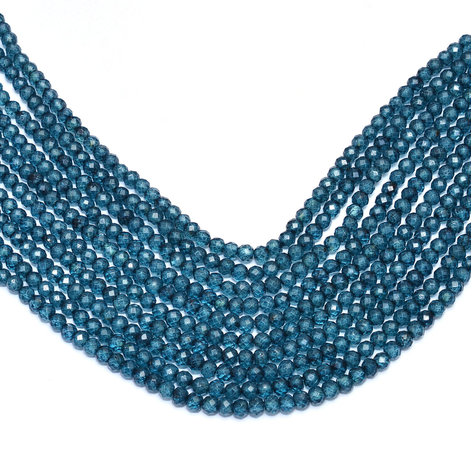 London Blue Topaz Coated 3mm-4mm Faceted Rondelle Beads - Etsy