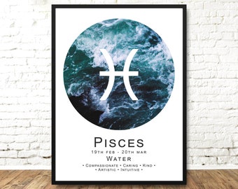 Pisces art | Etsy