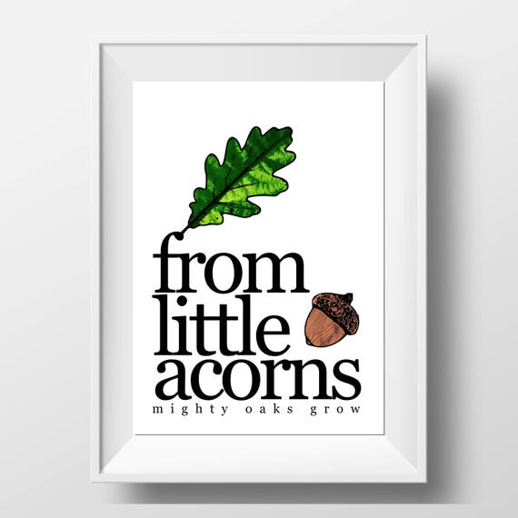 Mighty Oaks From Little Acorns Grow Quote