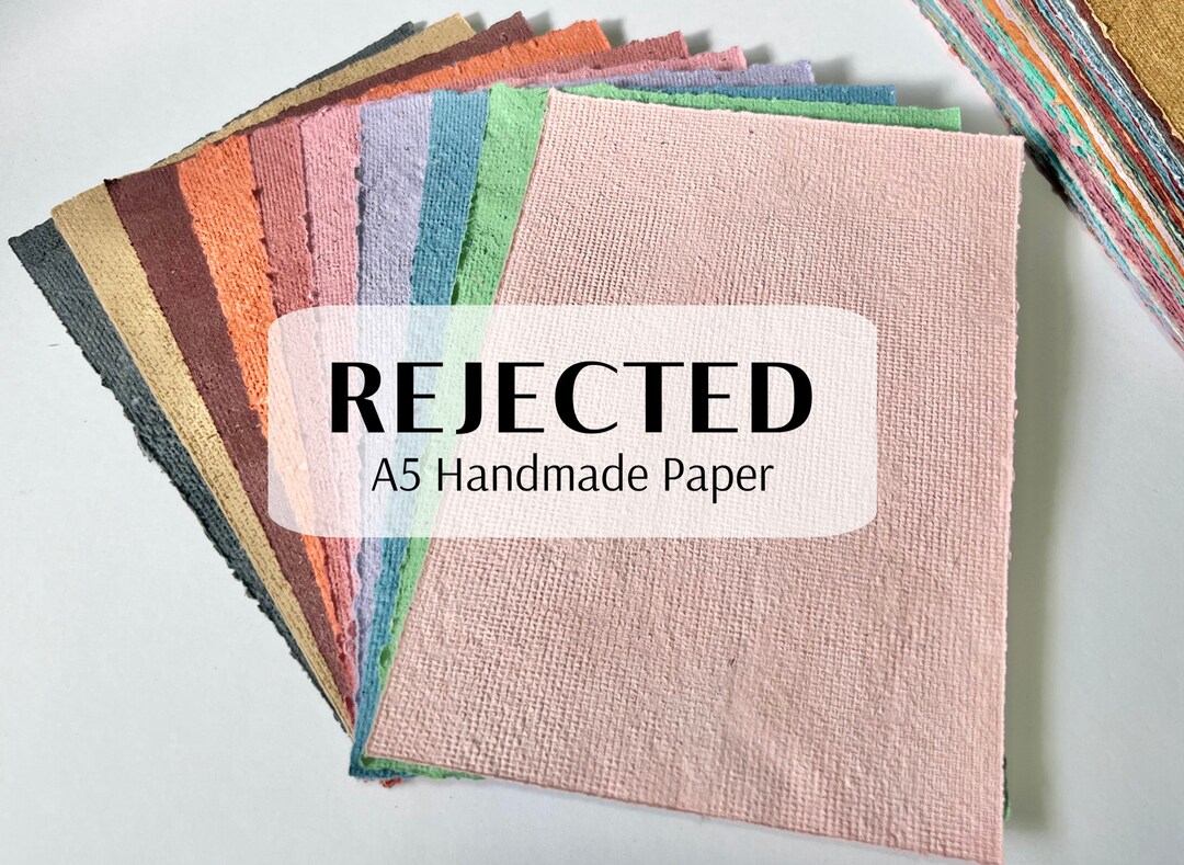 REJECTED Paper, A5 Handmade Paper, A5 Paper, Handmade Paper ...