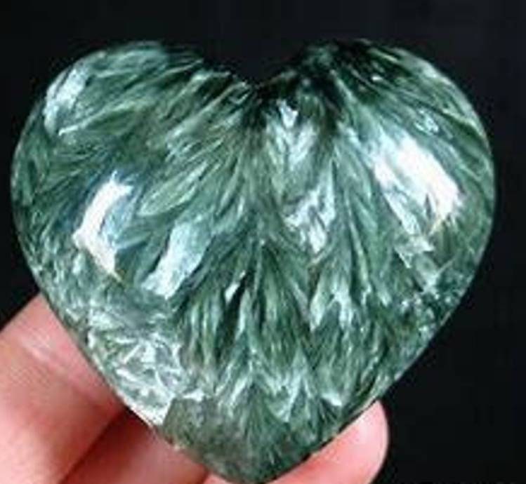 10 Pieces Lot Natural Seraphinite Heart Shape Gemstone Loose - Etsy