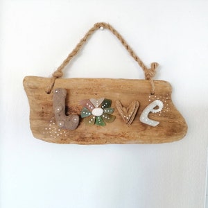 Love Wall Hanging, Handmade Love Sign, Driftwood 3d Art - Etsy