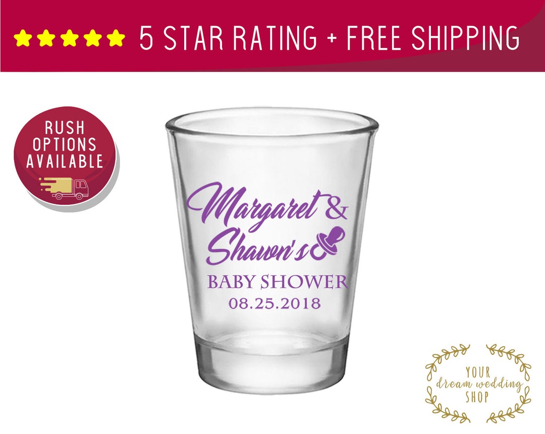 Custom Shot Glasses, Shot Glasses, Shot Glass, Birth Announcement Shot ...