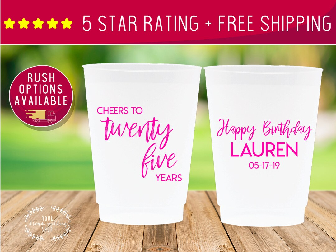 Personalized Gift for Her, Custom Party Cups, Custom Cup, Birthday Cups ...