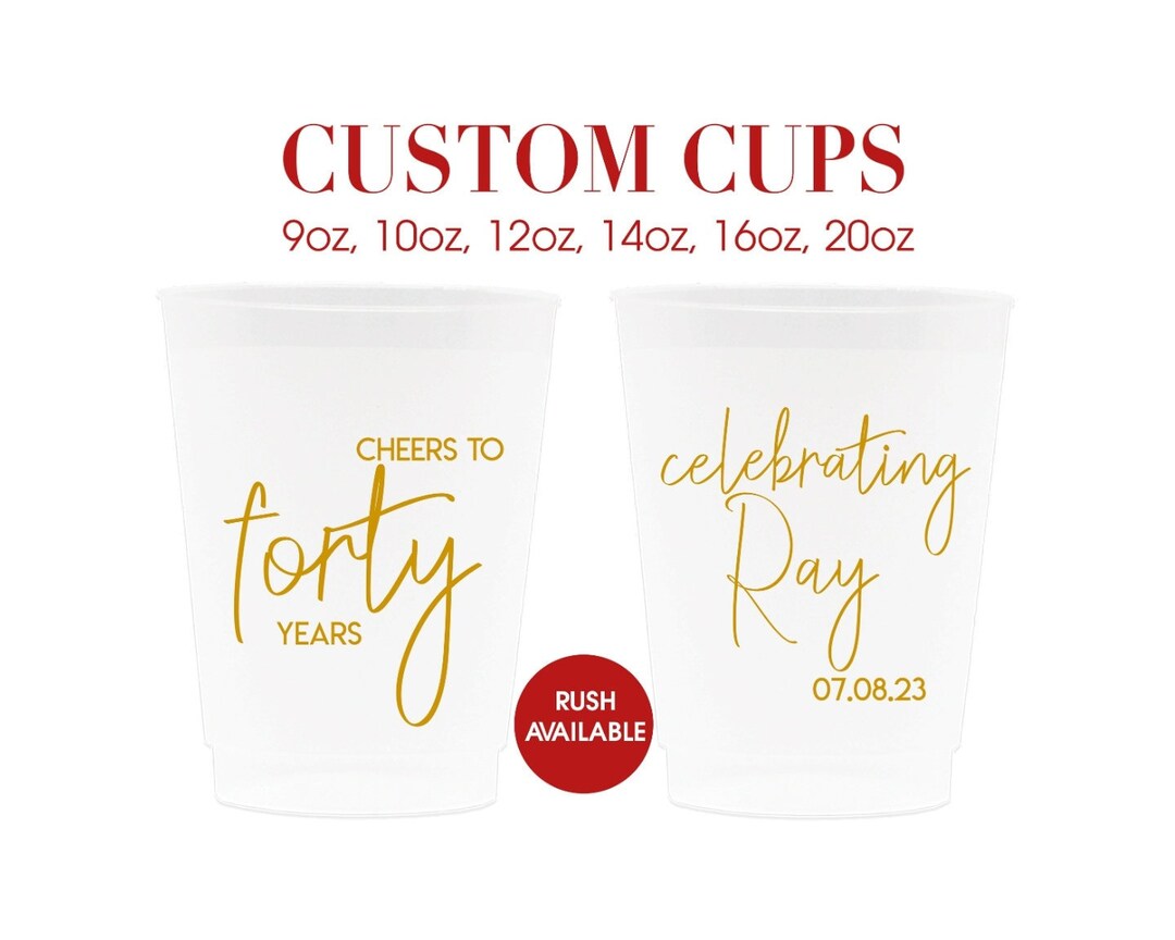 Personalized Cups, Custom Birthday Cup, Party Favors, Birthday Cups ...