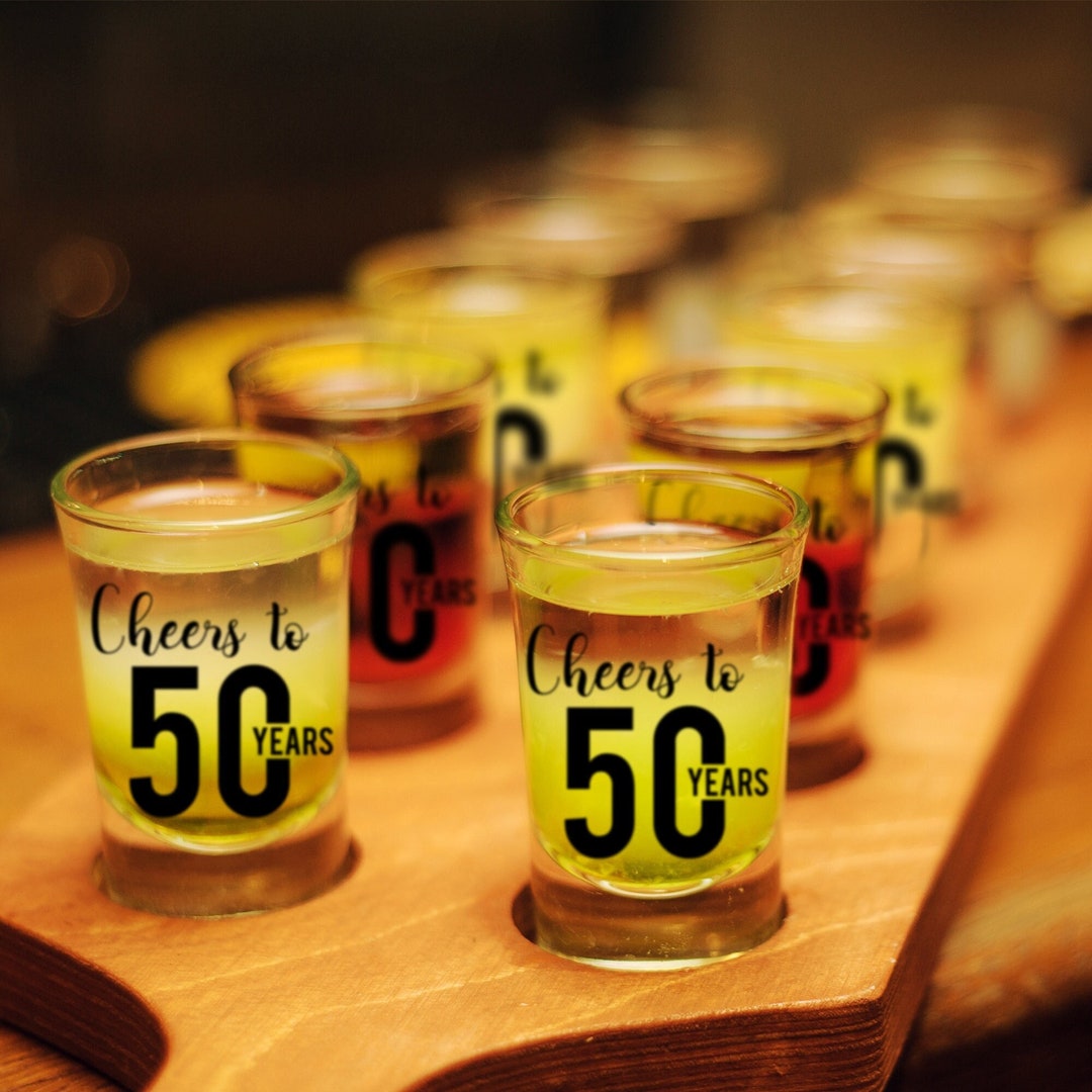 Custom Shot Glasses 50th Birthday Shot Glass Personalized Shot Glass 50th Birthday Shot Glasses
