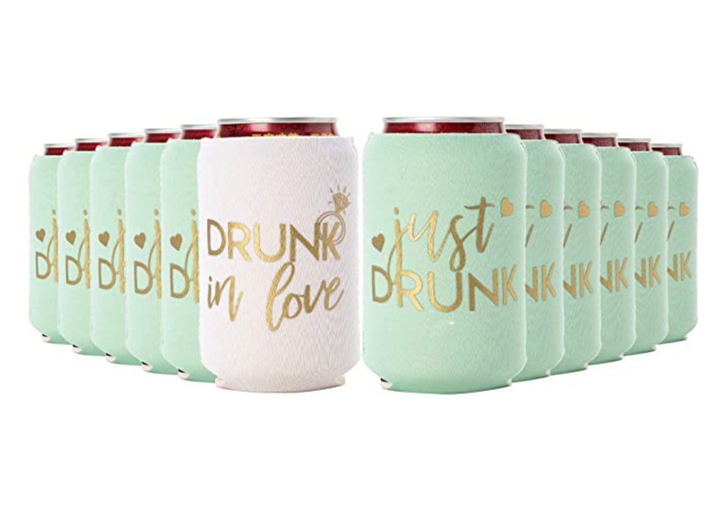 QUICK SHIPPING! Drunk in Love and Just Drunk Can Cooler Pack, Set of 12 ...
