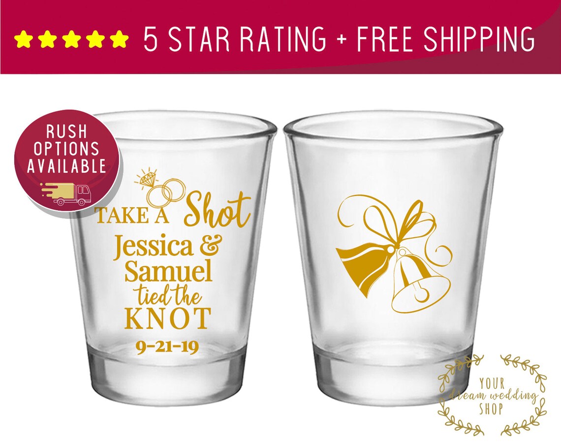 Take a Shot, Personalized Shot Glasses, Custom Shot Glasses, Wedding ...