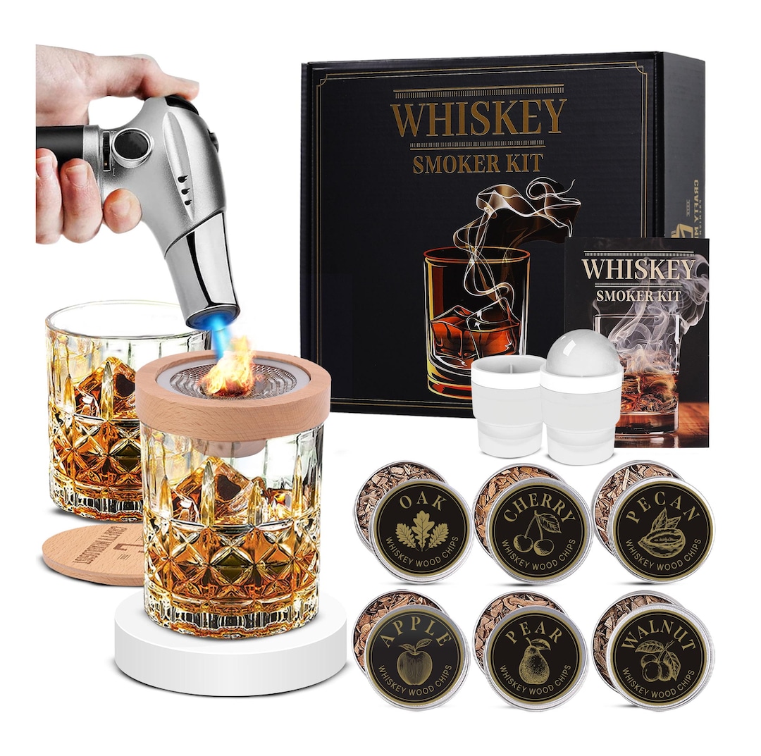 Whiskey Smoker Kit, Whiskey Gift Set, Whiskey Gifts for Men, Drinking ...