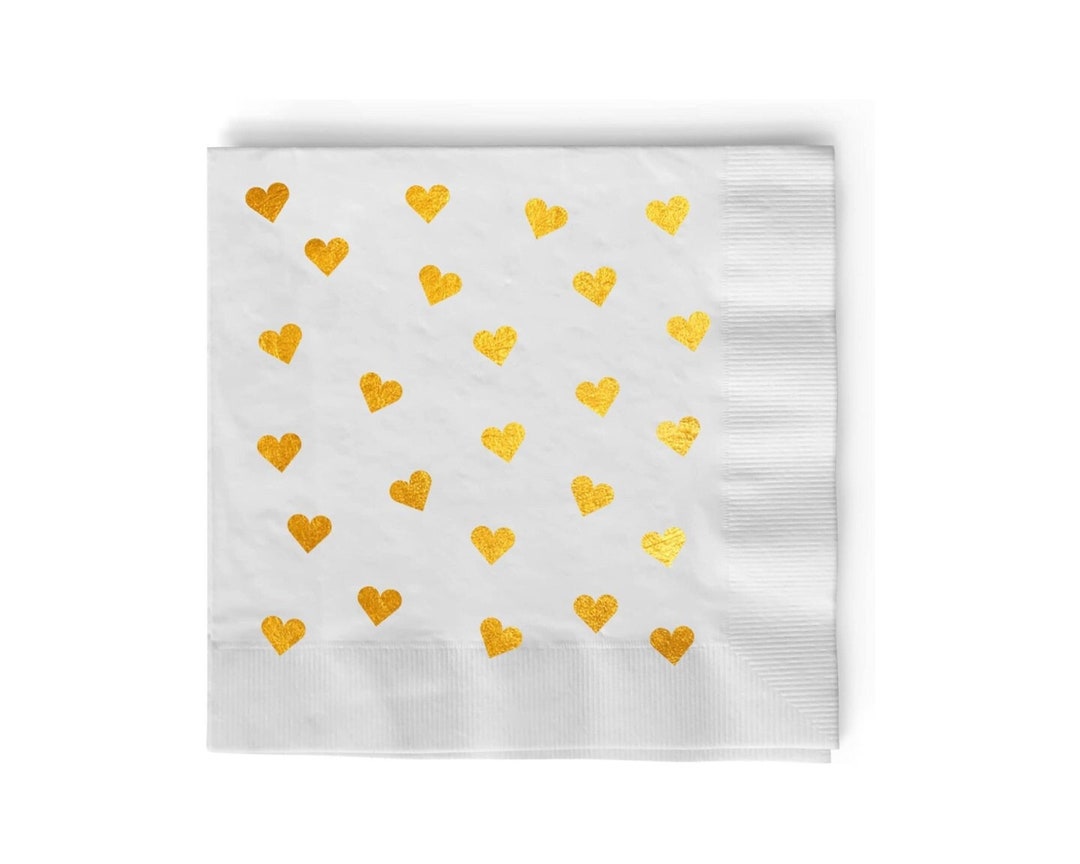 Heart Napkins for Valentines Day, Galentines Day, Custom Napkins ...