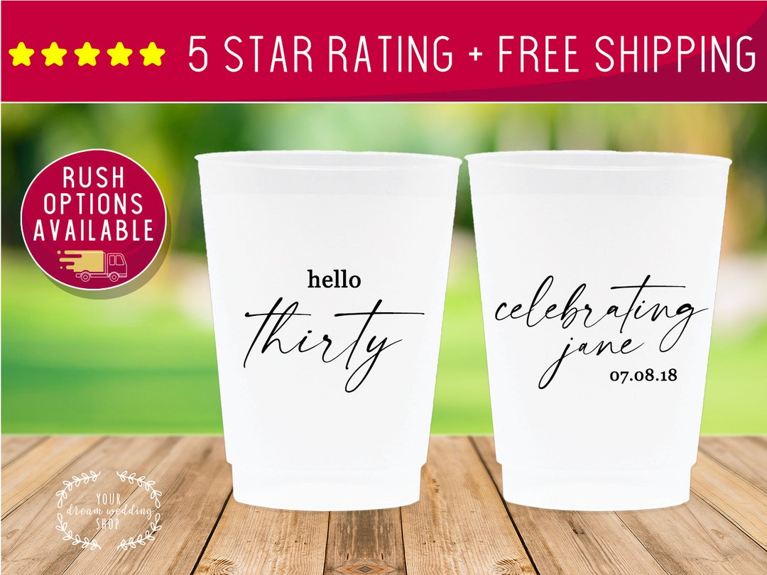 12oz Personalize Cups, 30th Birthday Cups, Custom Birthday Cup ...