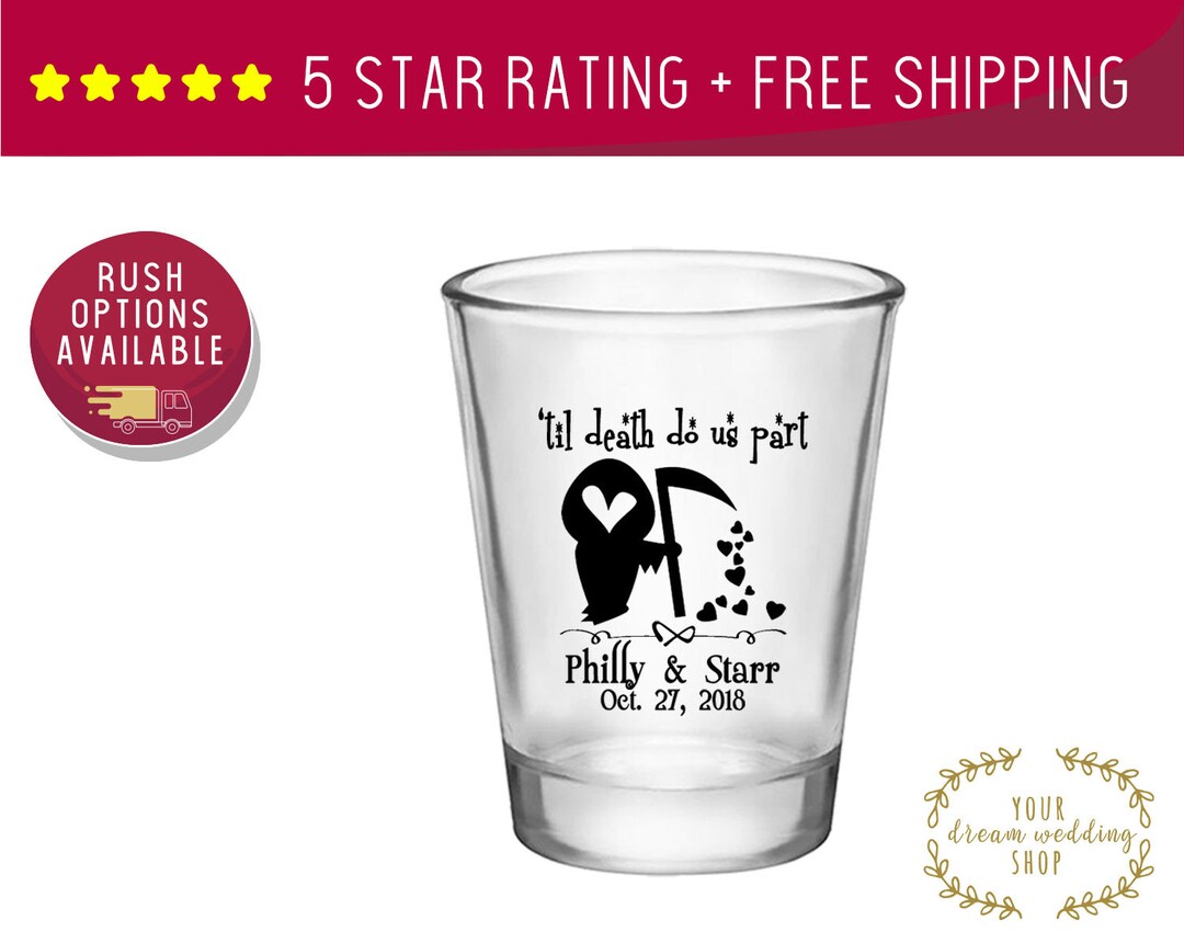 Custom Wedding Shot Glasses Custom Shot Glass Bachelorette Party Favors Wedding Party Favor