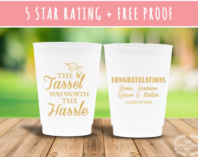 Graduation Cups, Tailgating Ups, Grad Party Cups, Personalized ...
