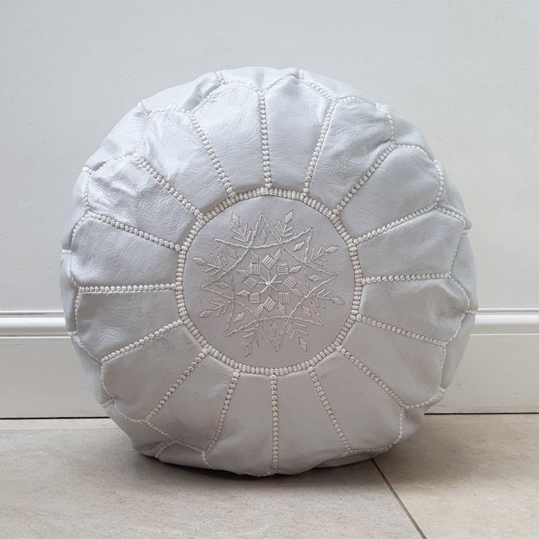 Leather Pouffe - Etsy UK