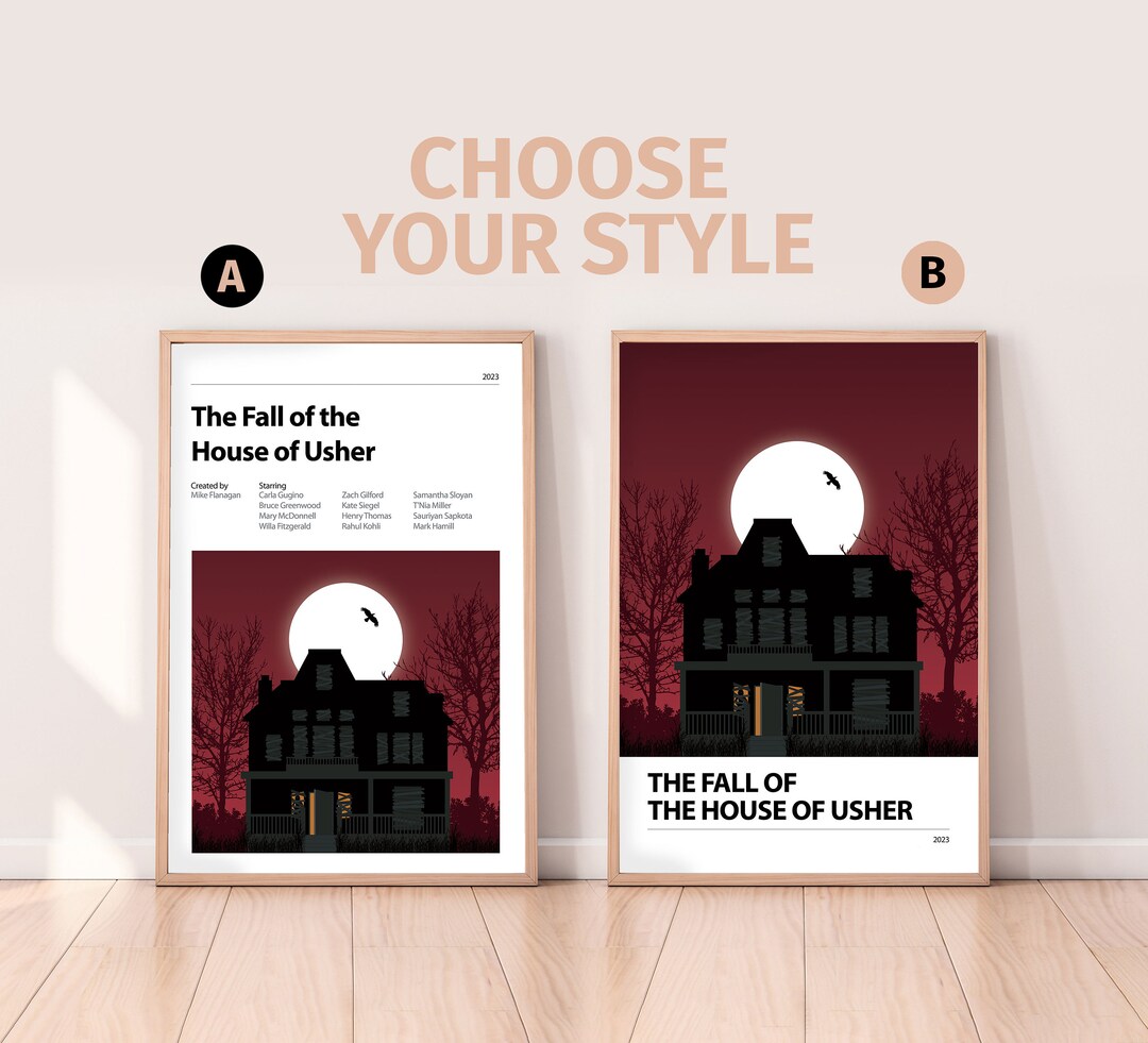 The Fall of the HOUSE OF USHER - Minimalist Print - Mike Flanagan, Kate ...