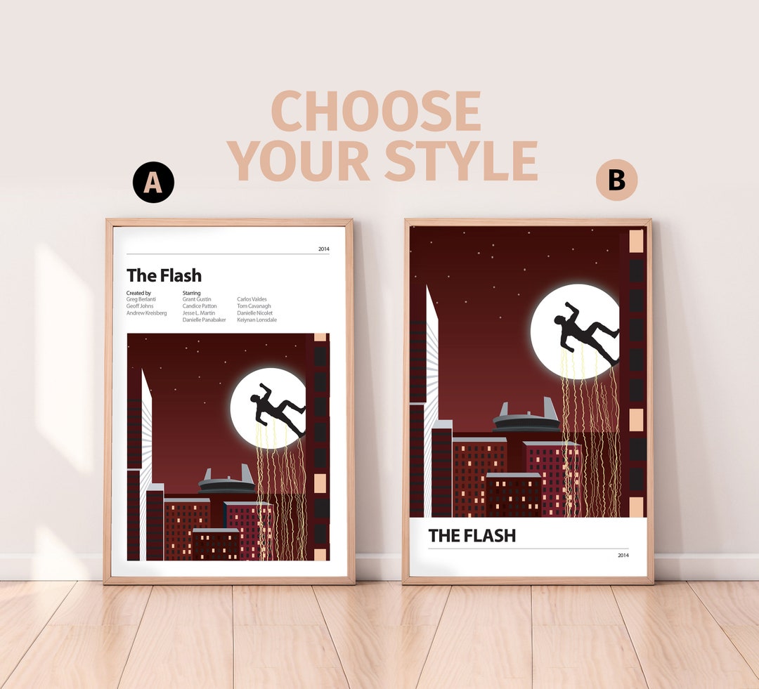 THE FLASH TV Poster Grant Gustin, Candice Patton, Jesse L Martin ...