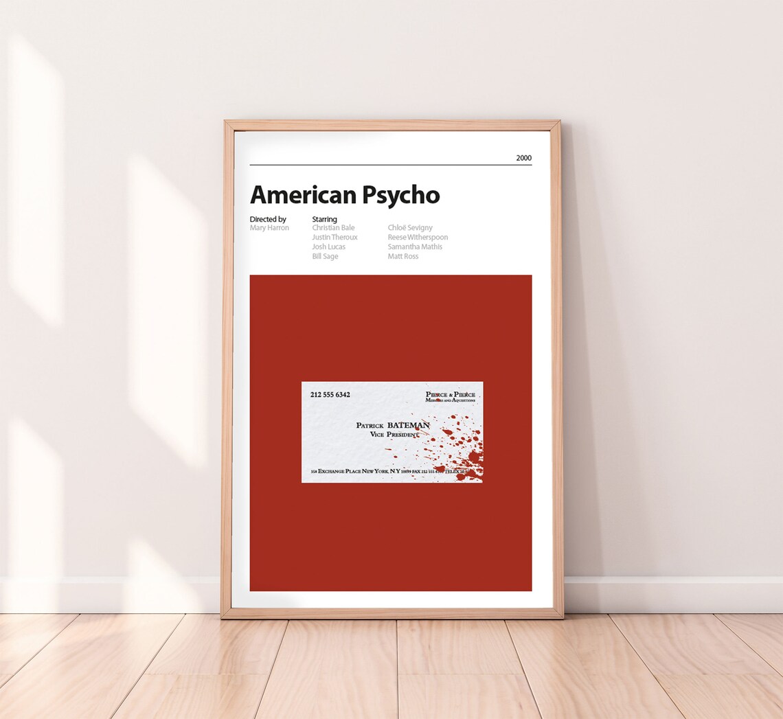AMERICAN PSYCHO Alternative Movie Poster Mary Harron - Etsy