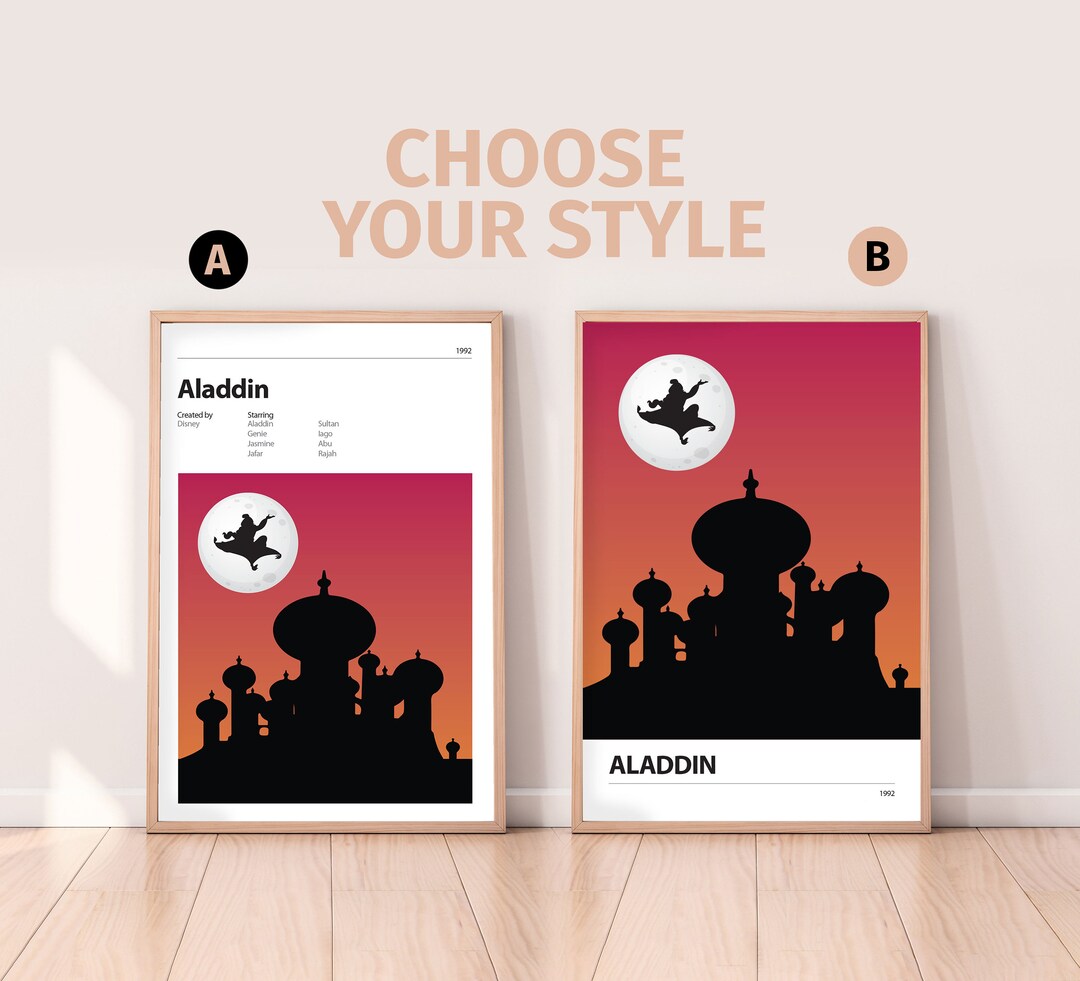 ALADDIN Alternative Movie Poster Disney Aladdin Genie - Etsy