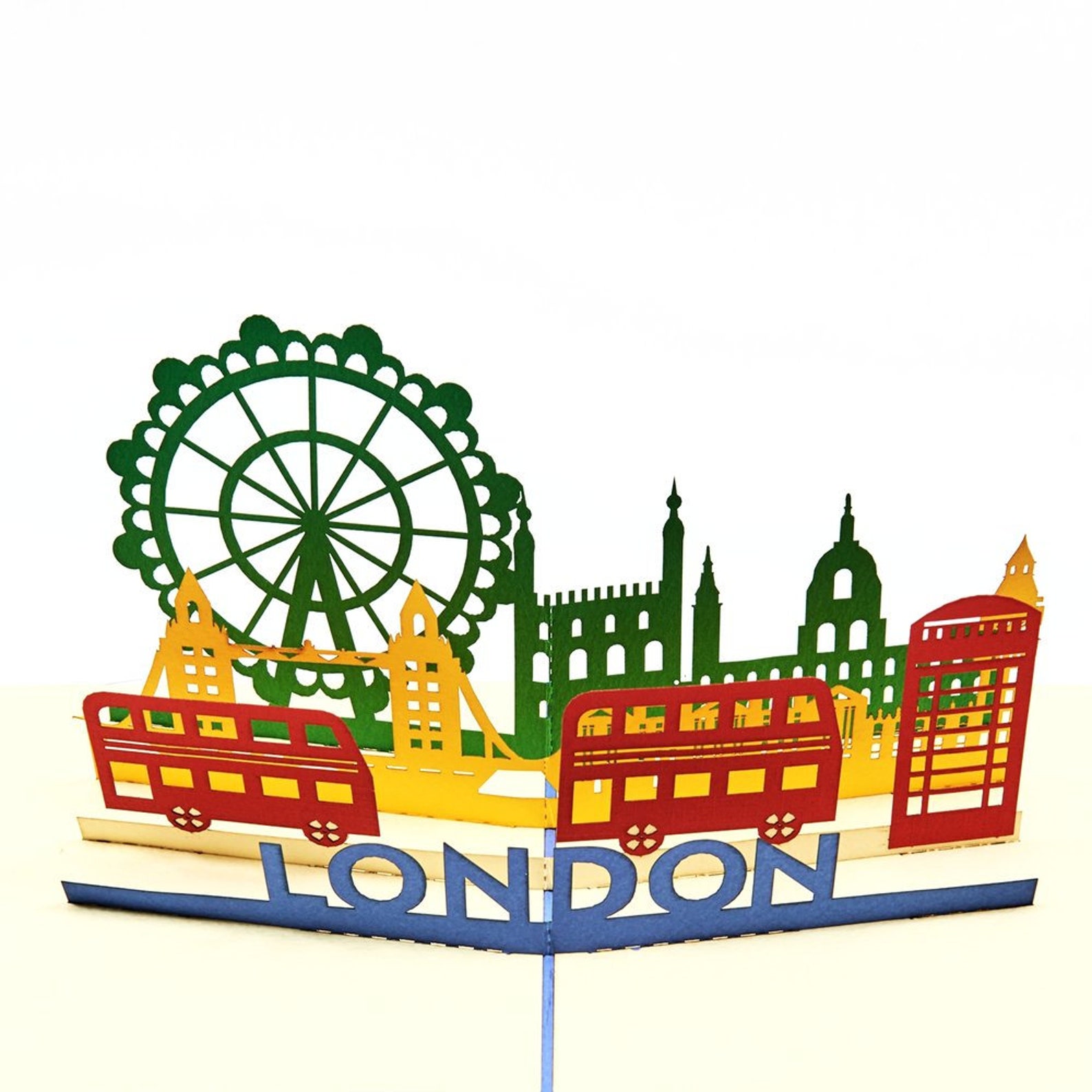 Handmade 3D Handcrafted Gift Icons London Pop up Card - Etsy