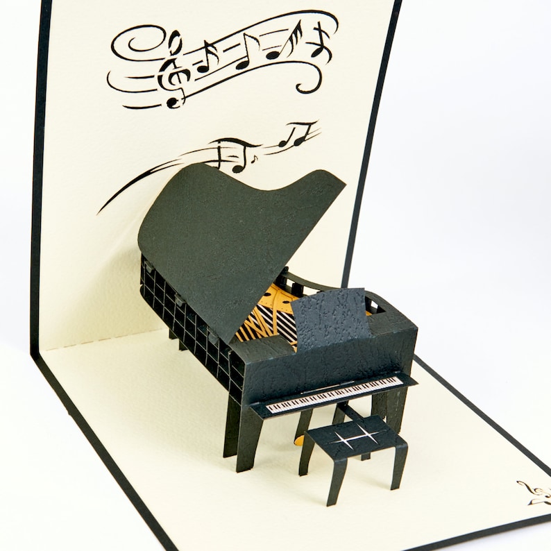 Handmade 3D Handcrafted Gift Icons Grand Piano Pop up Card - Etsy