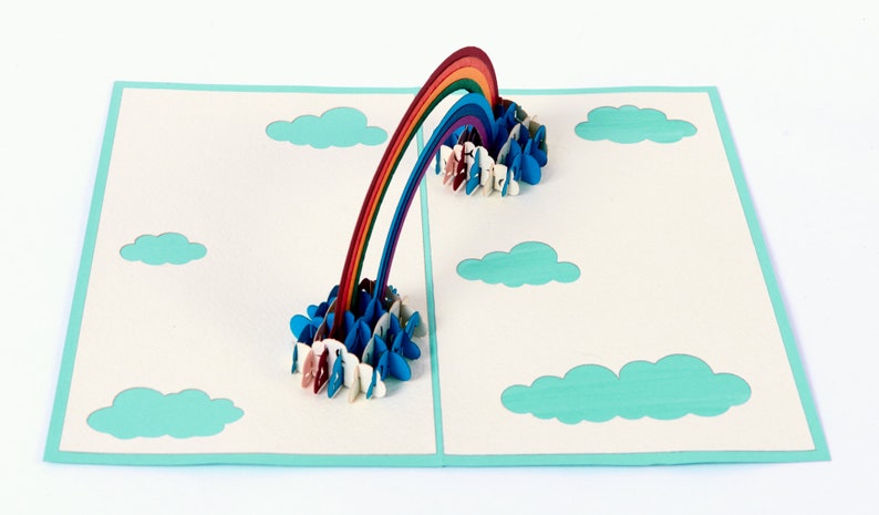 Handmade 3D Handcrafted Gift Icons Rainbow Pop up Card - Etsy