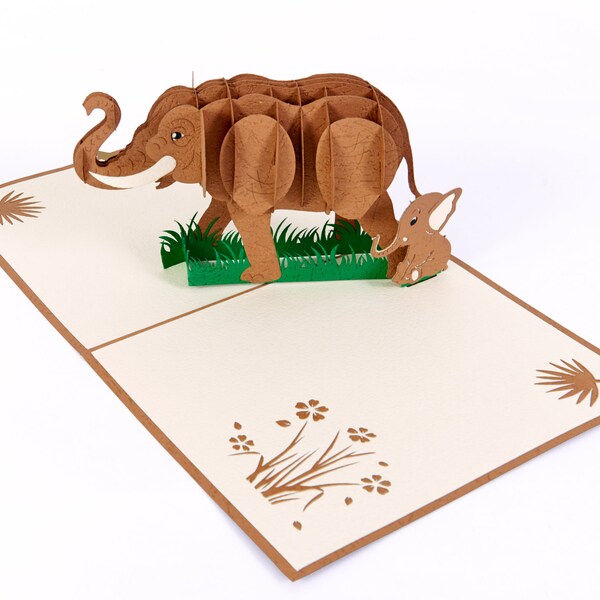Elephant Pop up Card - Etsy