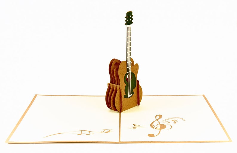 Handmade 3D Handcrafted Gift Icons Guitar Pop up Card - Etsy