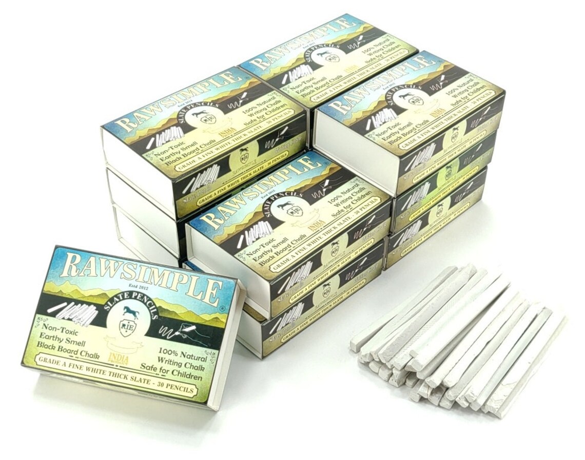 Slate Pencils Rawsimple Brand GRADE A THICK 30 Pencils Dozen - Etsy