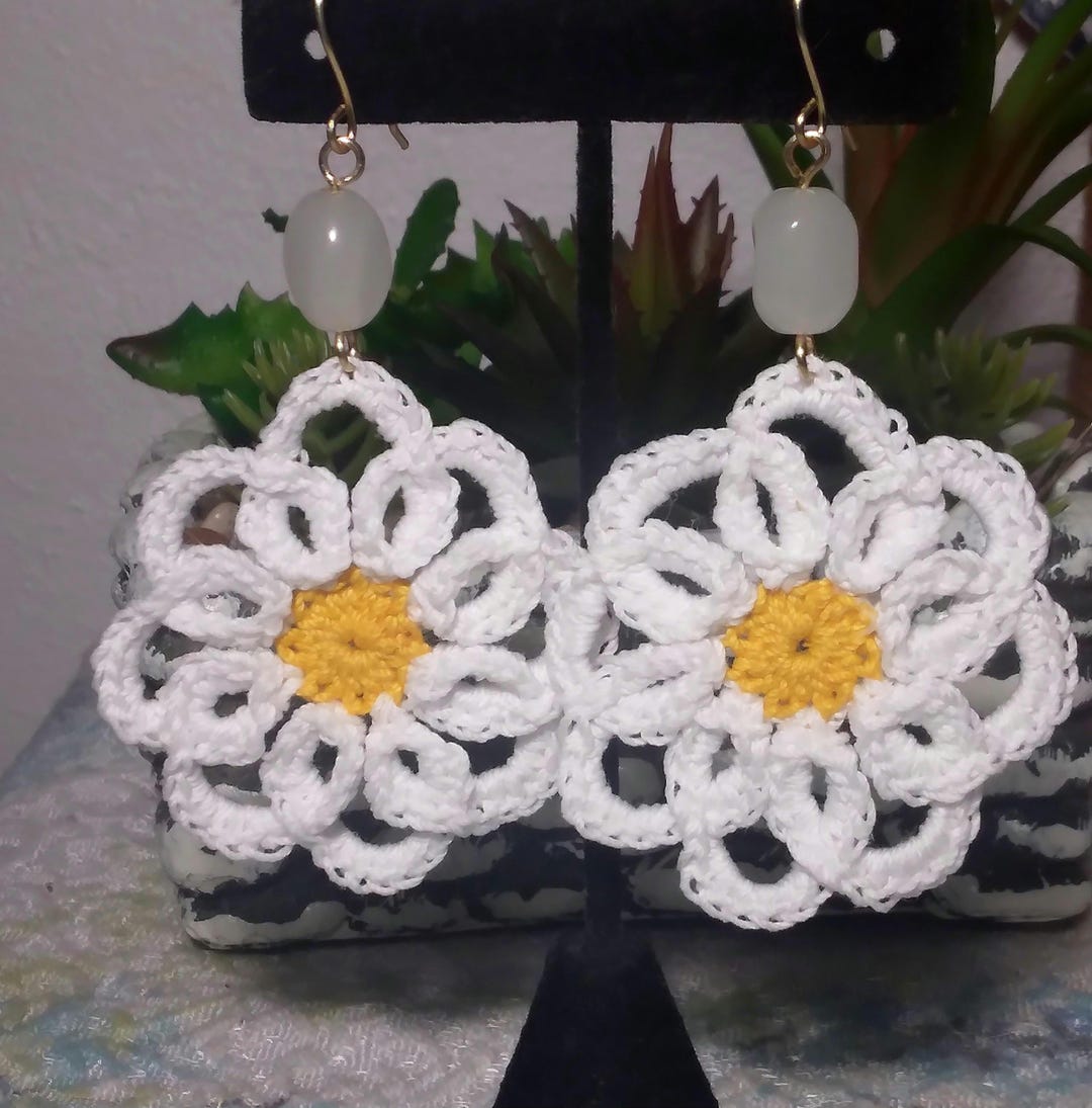 Crocheted Jewelry, Esther Model, Handmade, Unique Jewelry. - Etsy