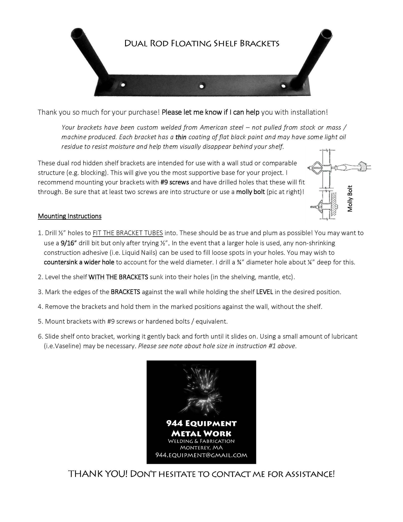 12-16 Dual Rod Hidden Bracket for Floating Shelf one - Etsy