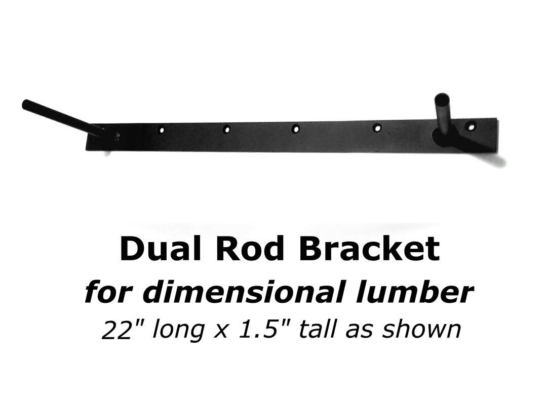 18 - 22" Dual Rod Floating Shelf Bracket. Hidden Bracket for Standard ...