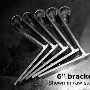 Rustic Curved Steel Shelf Bracket. Extremely Heavy Duty. Hand Bent ...