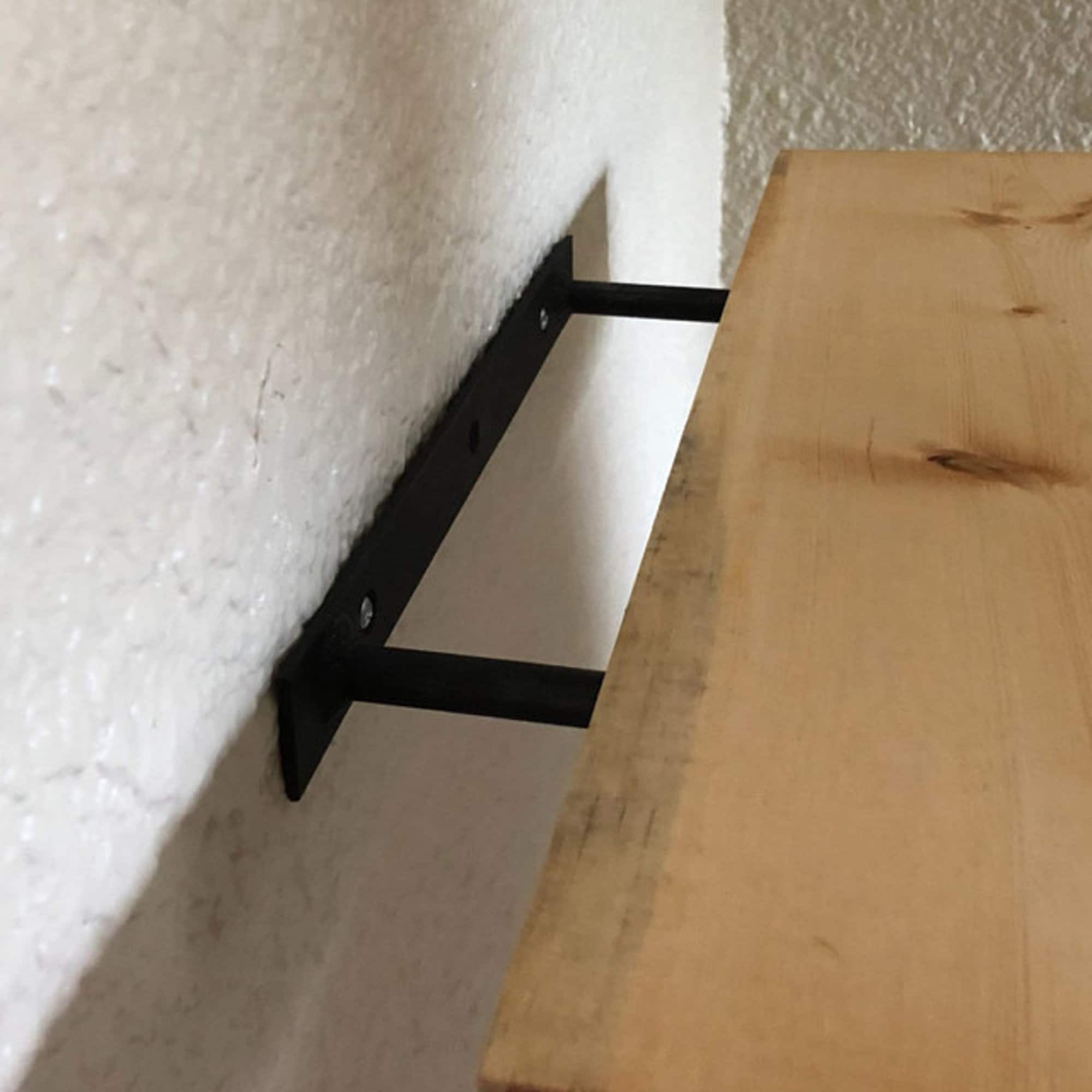 24 DUAL ROD Hidden Brackets for floating shelf one | Etsy